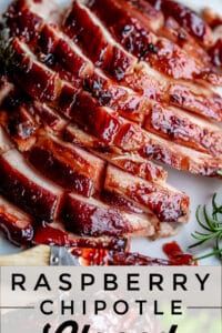 Baked Ham with Raspberry Chipotle Ham Glaze - The Food Charlatan