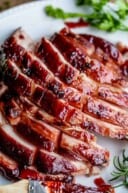 Baked Ham with Raspberry Chipotle Ham Glaze - The Food Charlatan