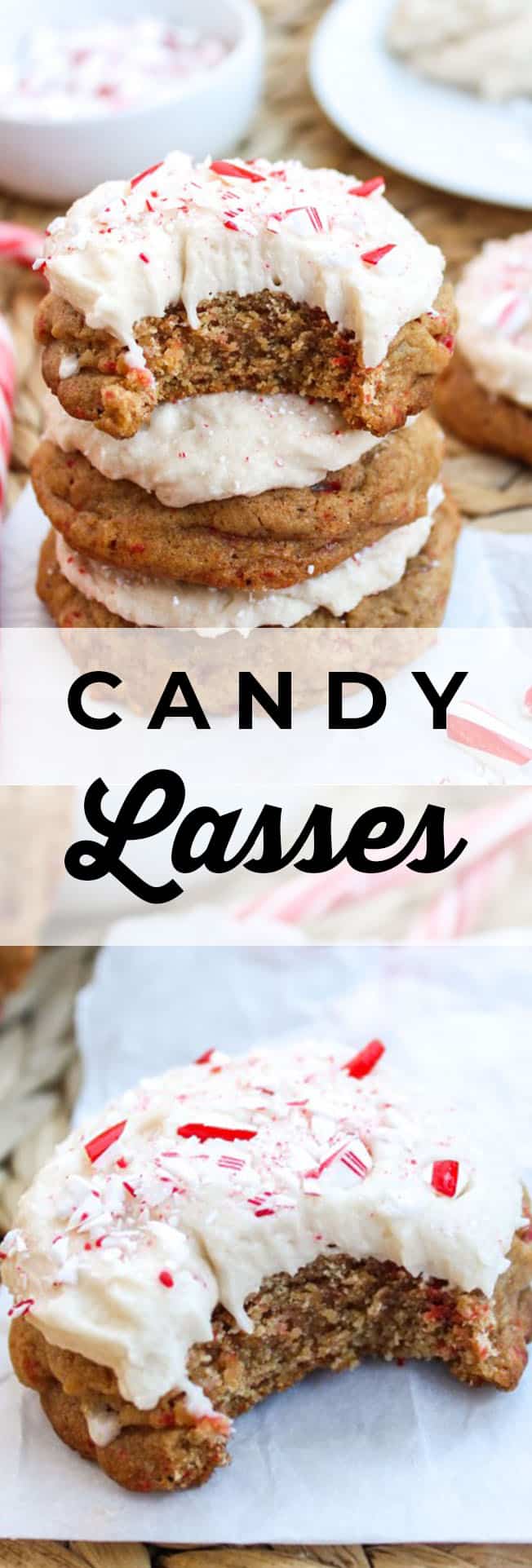 Candy Lasses (Molasses Cookies with Peppermint) - The Food Charlatan