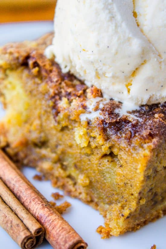Easy Pumpkin Pie Cake Recipe - The Food Charlatan