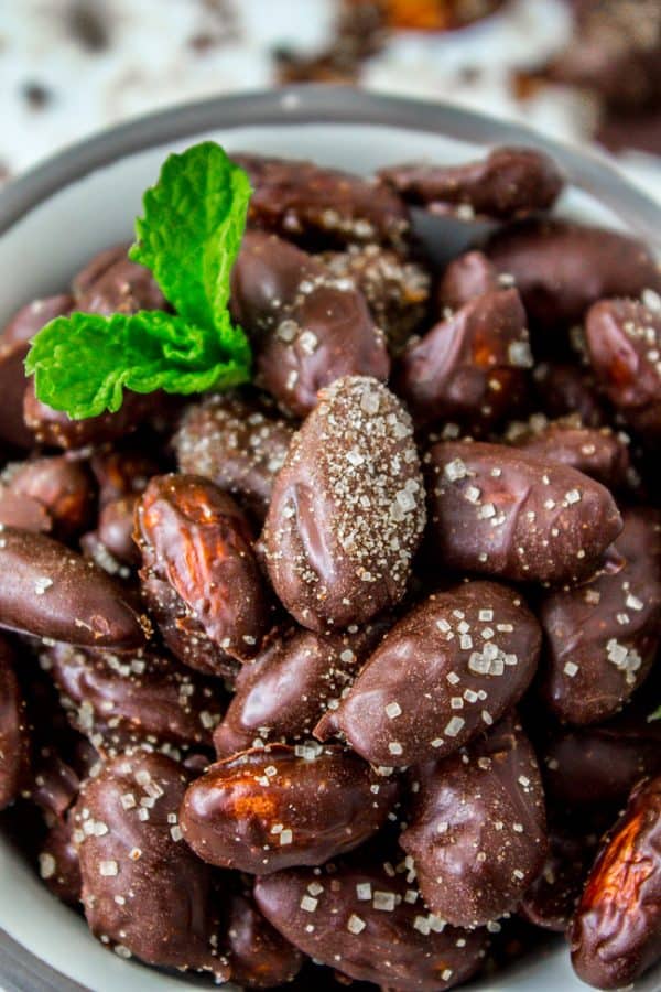 Mint Chocolate Covered Almonds - The Food Charlatan