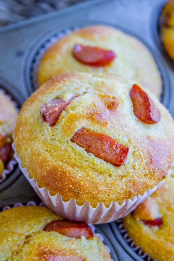 Hot Dog Cornbread Muffins - The Food Charlatan