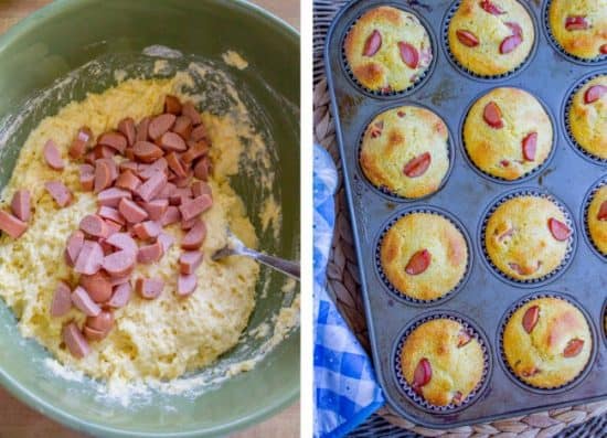 Hot Dog Cornbread Muffins - The Food Charlatan