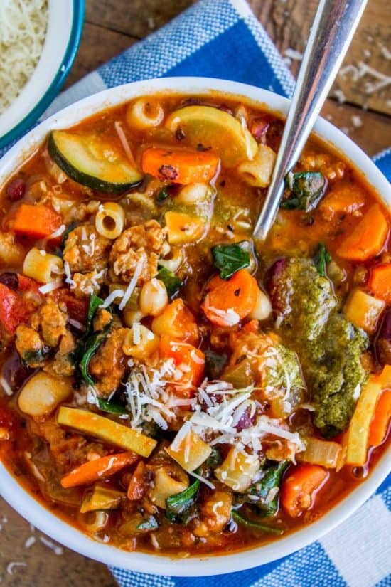 Italian Sausage Minestrone Soup - The Food Charlatan