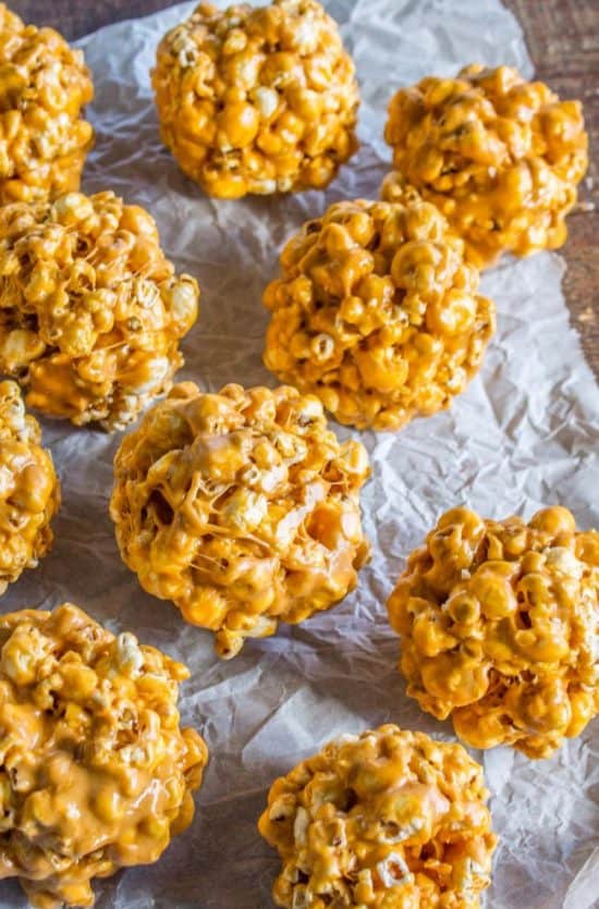 Easy Butterscotch Popcorn Balls - The Food Charlatan