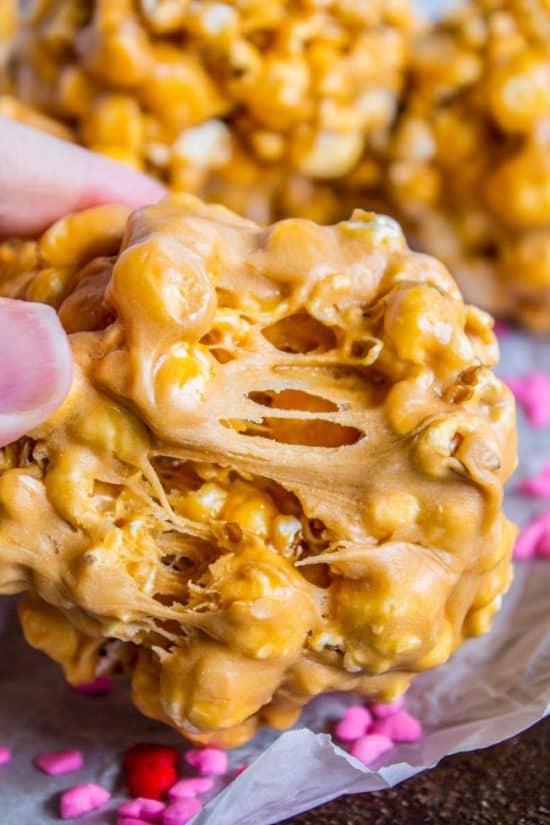 Easy Butterscotch Popcorn Balls - The Food Charlatan