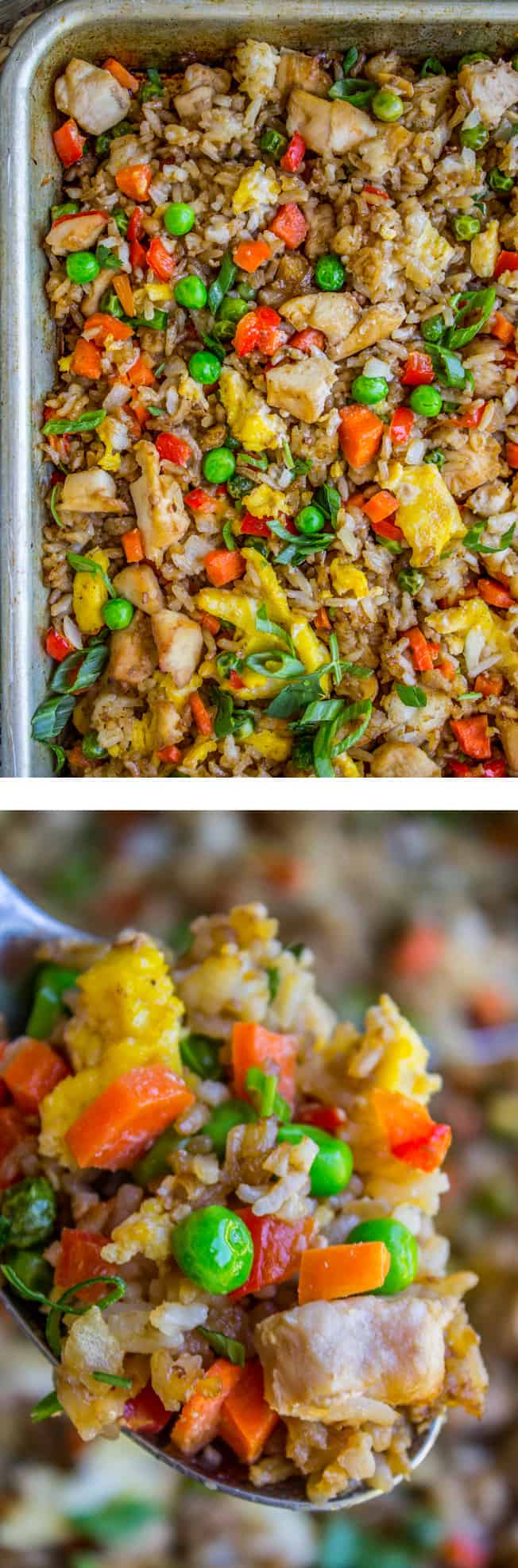 Sheet Pan Chicken Fried Rice - The Food Charlatan