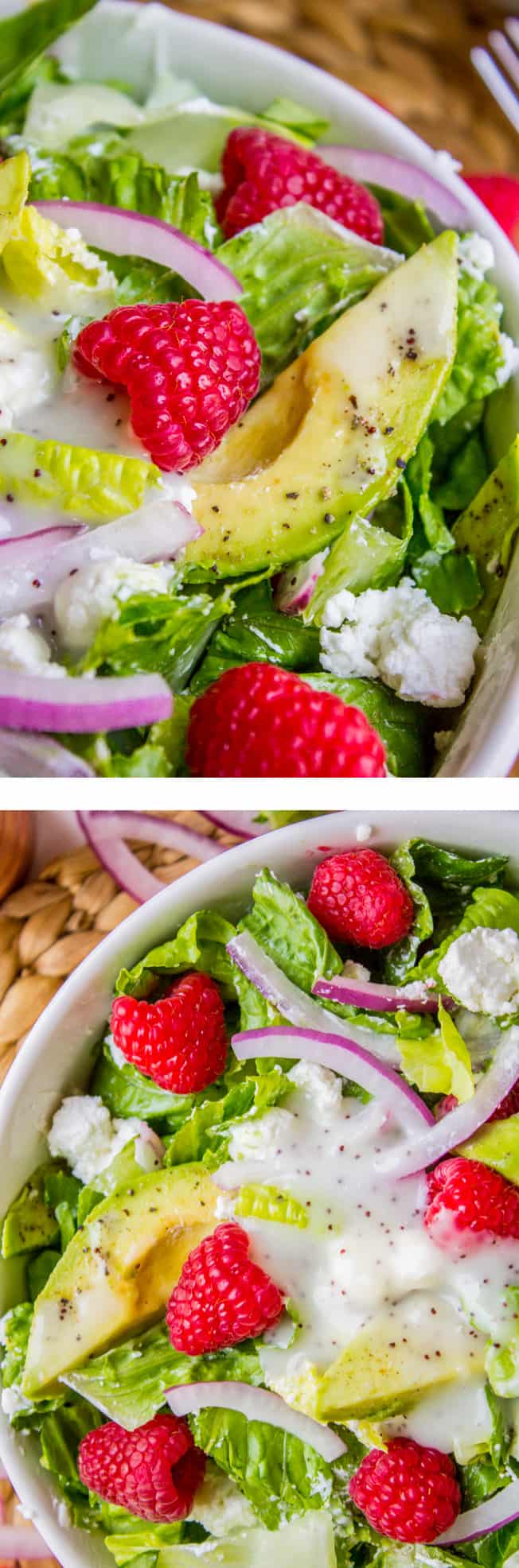 Raspberry Avocado Salad with Poppyseed Dressing - The Food Charlatan