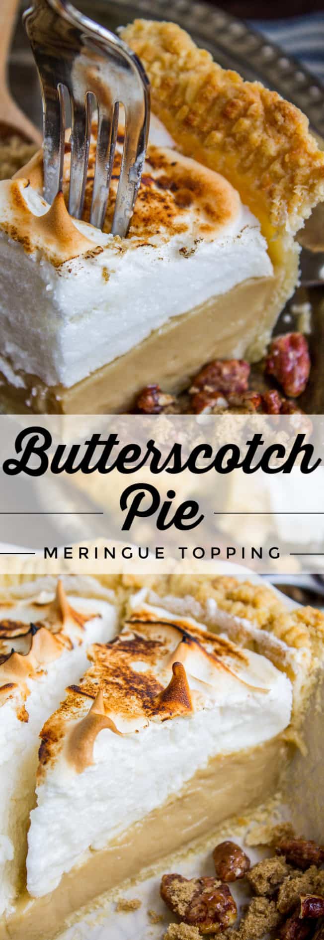 Butterscotch Meringue Pie with Meringue Topping - The Food Charlatan