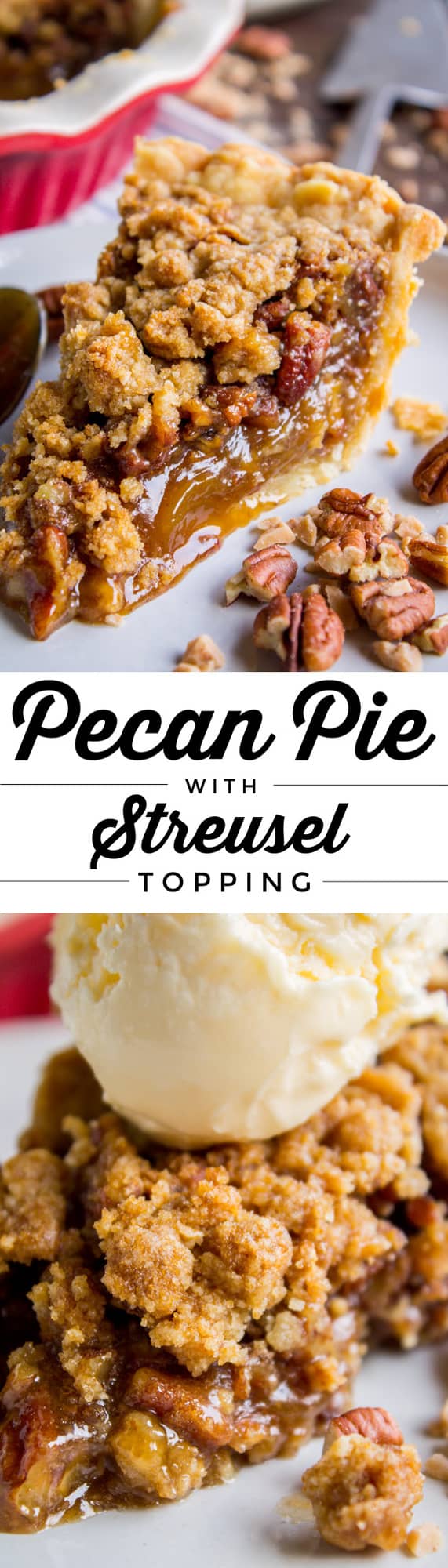 Pecan Pie Recipe with Buttery Streusel Topping - The Food Charlatan