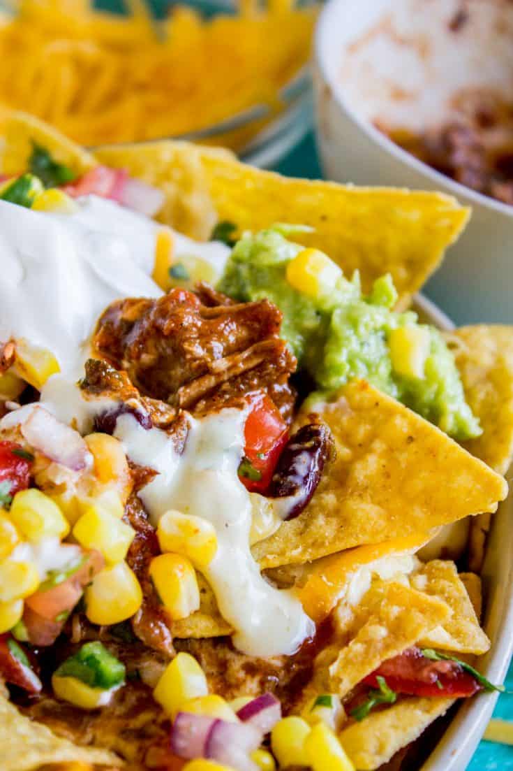 Ultimate Chili Nachos with Queso and Guacamole - The Food Charlatan