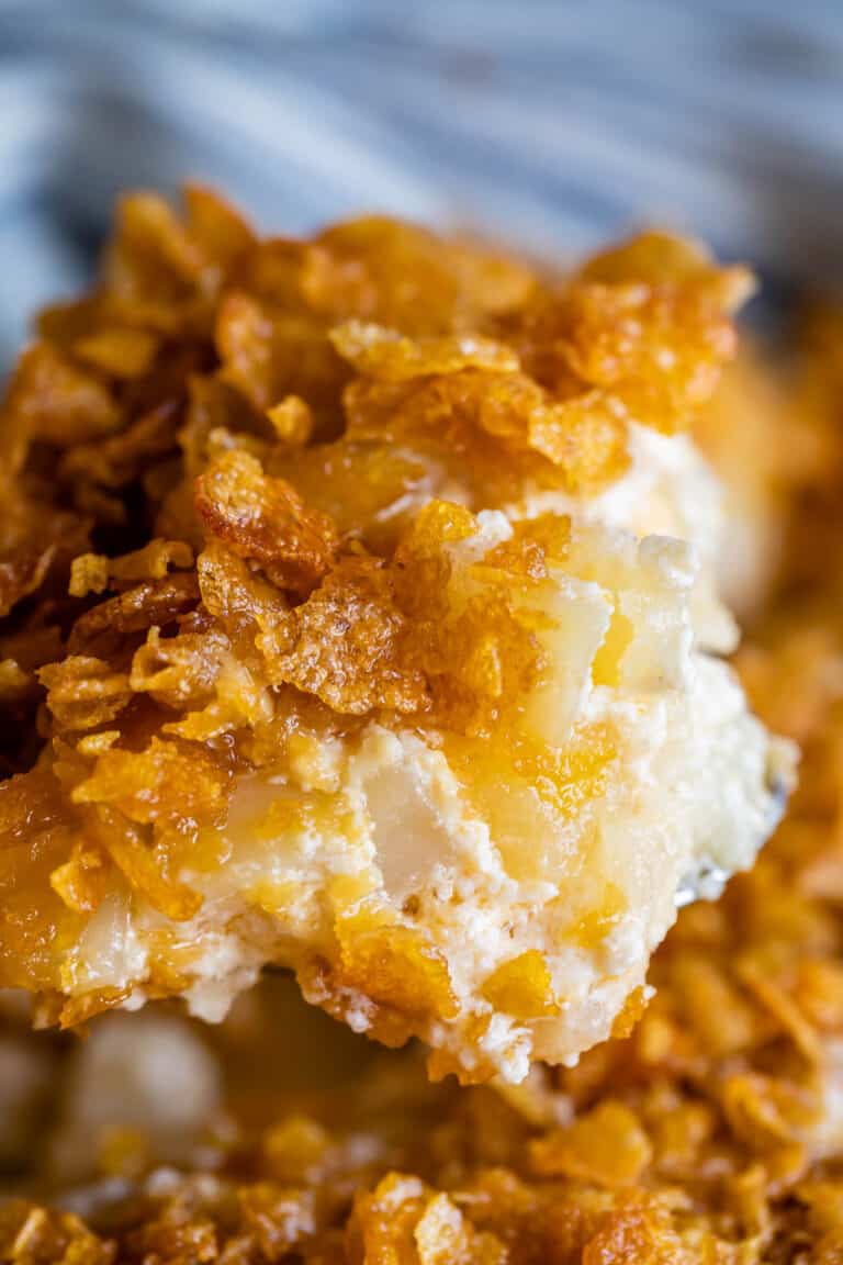 Easy Cheesy Funeral Potatoes Recipe - The Food Charlatan