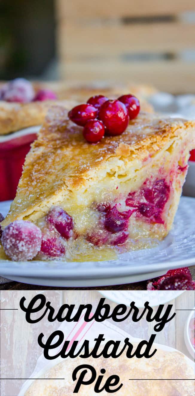Cranberry Custard Pie Recipe - The Food Charlatan