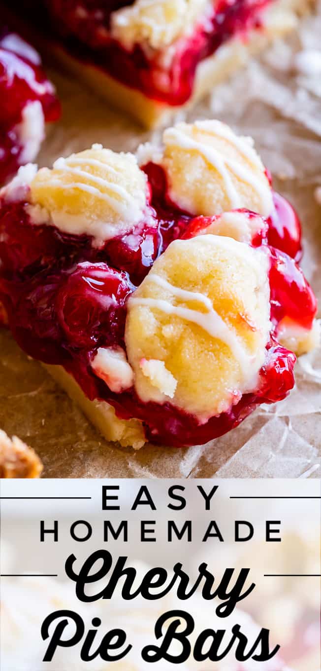 Easy Homemade Cherry Pie Bars - The Food Charlatan