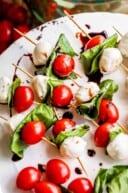 Caprese Salad Skewers Appetizer - The Food Charlatan