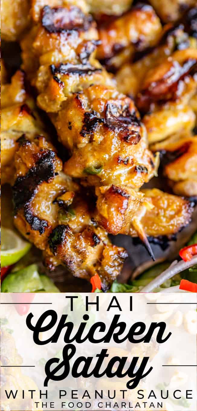 Thai Chicken Satay Skewers - The Food Charlatan
