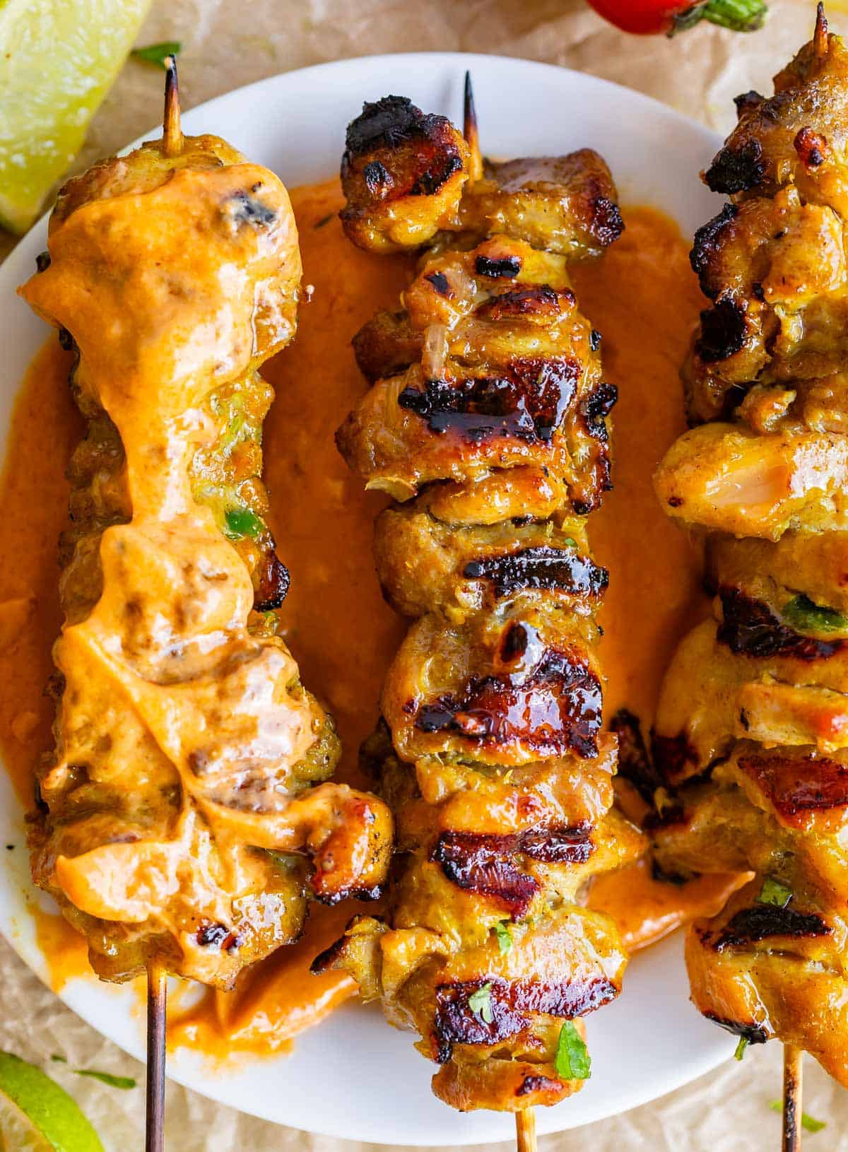 Thai Chicken Satay Skewers - The Food Charlatan
