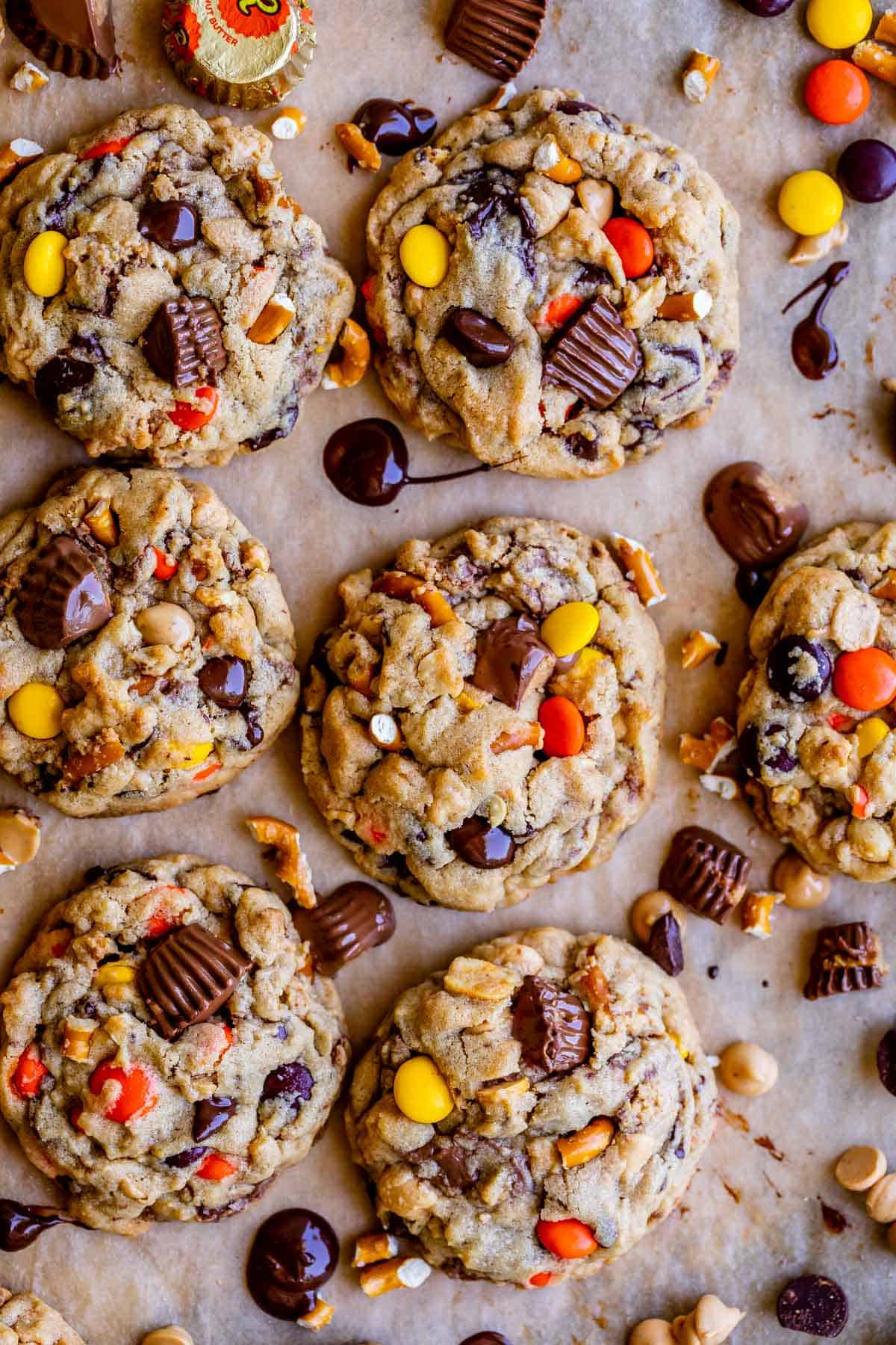 Outrageous Pretzel Reese's Cookies - The Food Charlatan