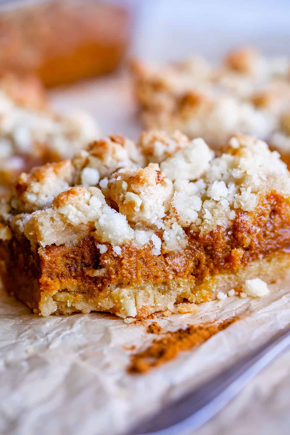 The Best Pumpkin Pie Bars with Streusel - The Food Charlatan