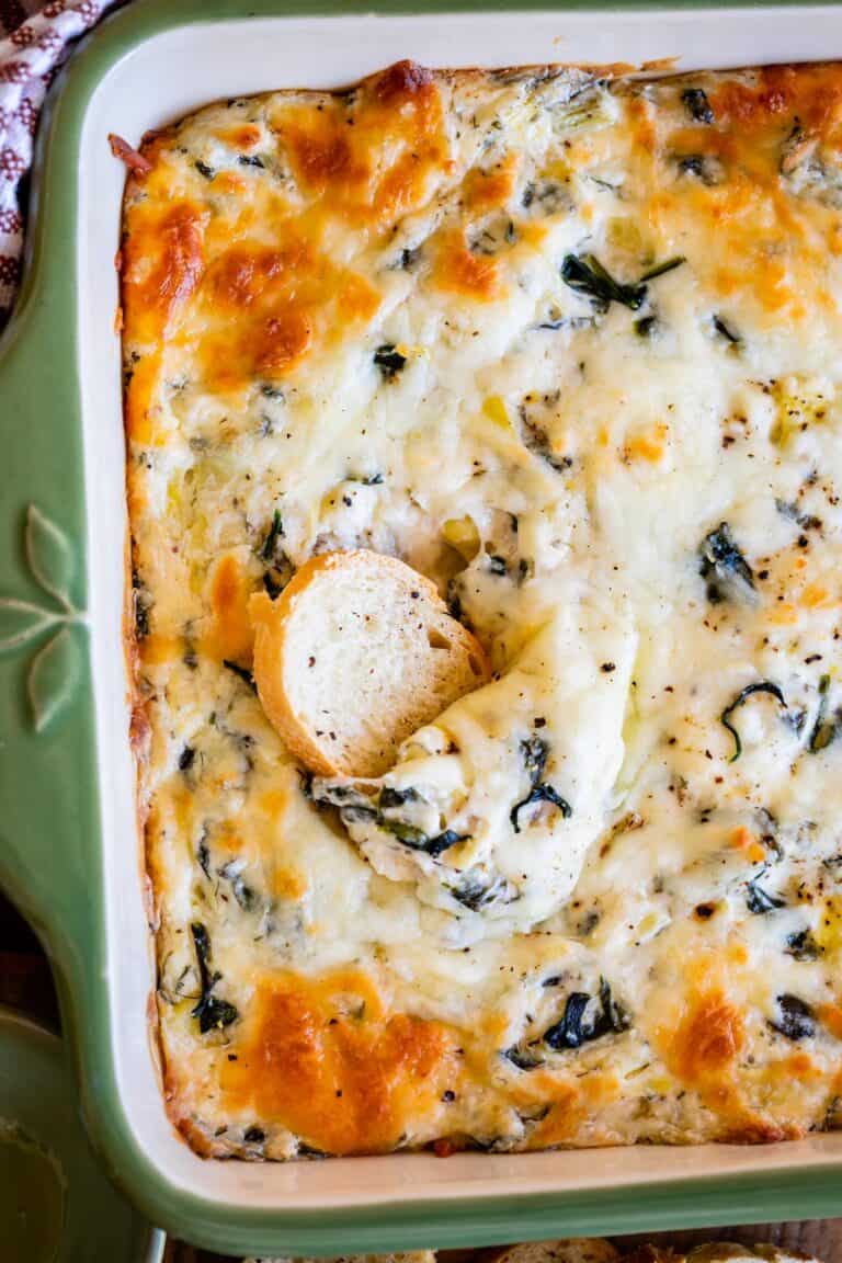 Extra Cheesy Spinach Artichoke Dip (Hot or Cold!) - The Food Charlatan
