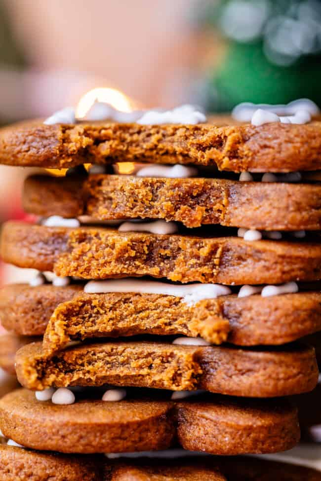 Soft Chewy Gingerbread Cookies (No Spread)-The Food Charlatan