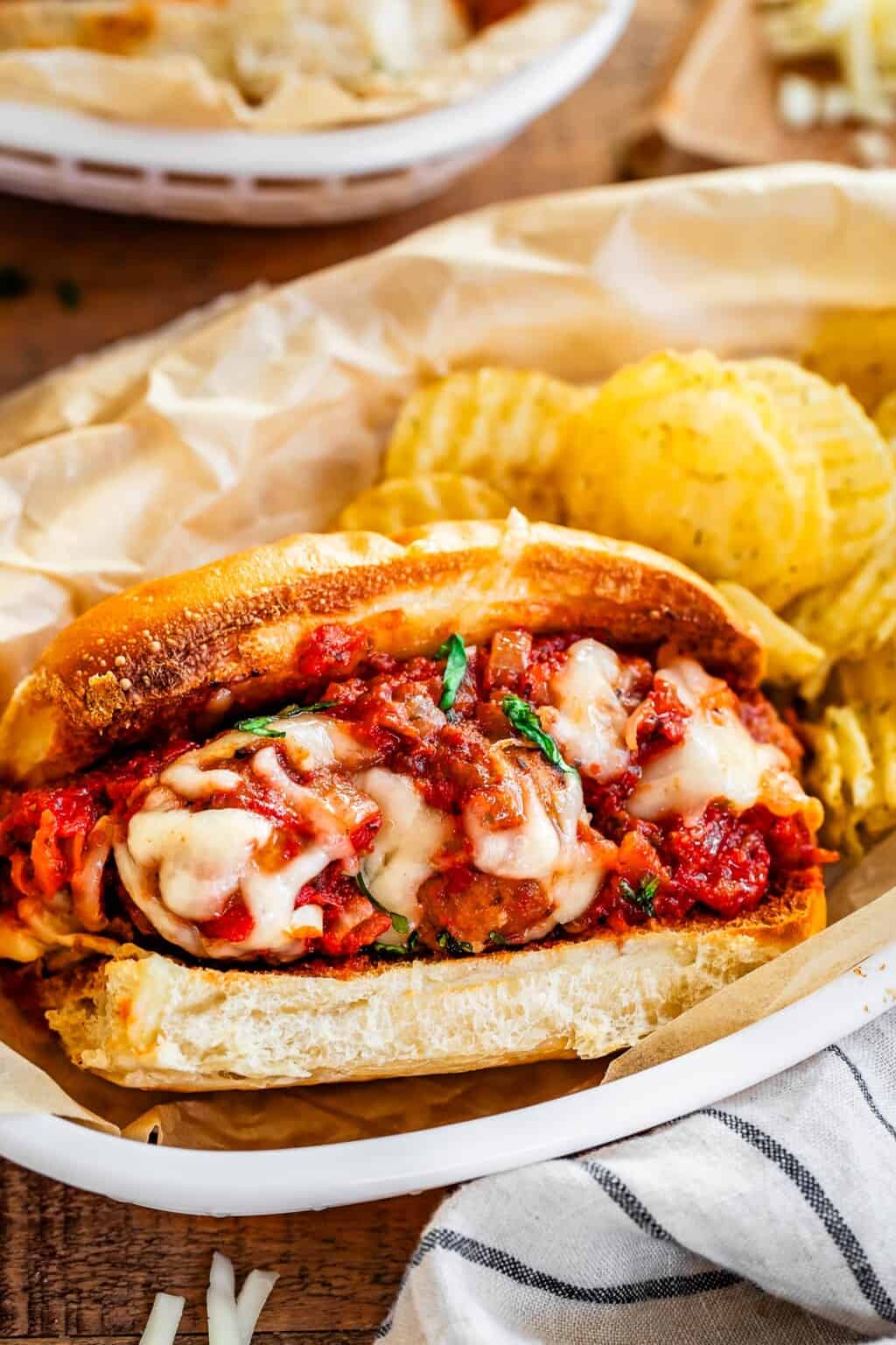 The BEST Cheesy Meatball Sub Recipe! - The Food Charlatan