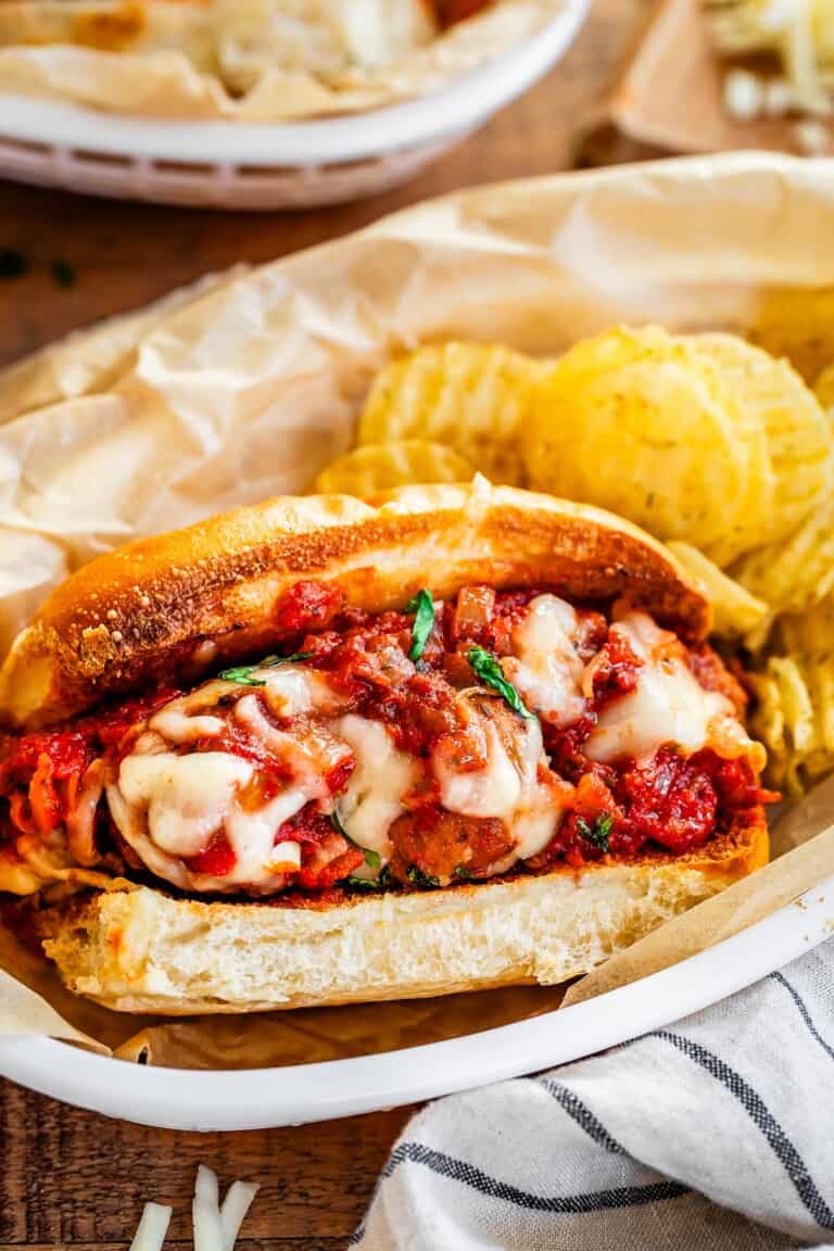 The BEST Cheesy Meatball Sub Recipe! - The Food Charlatan