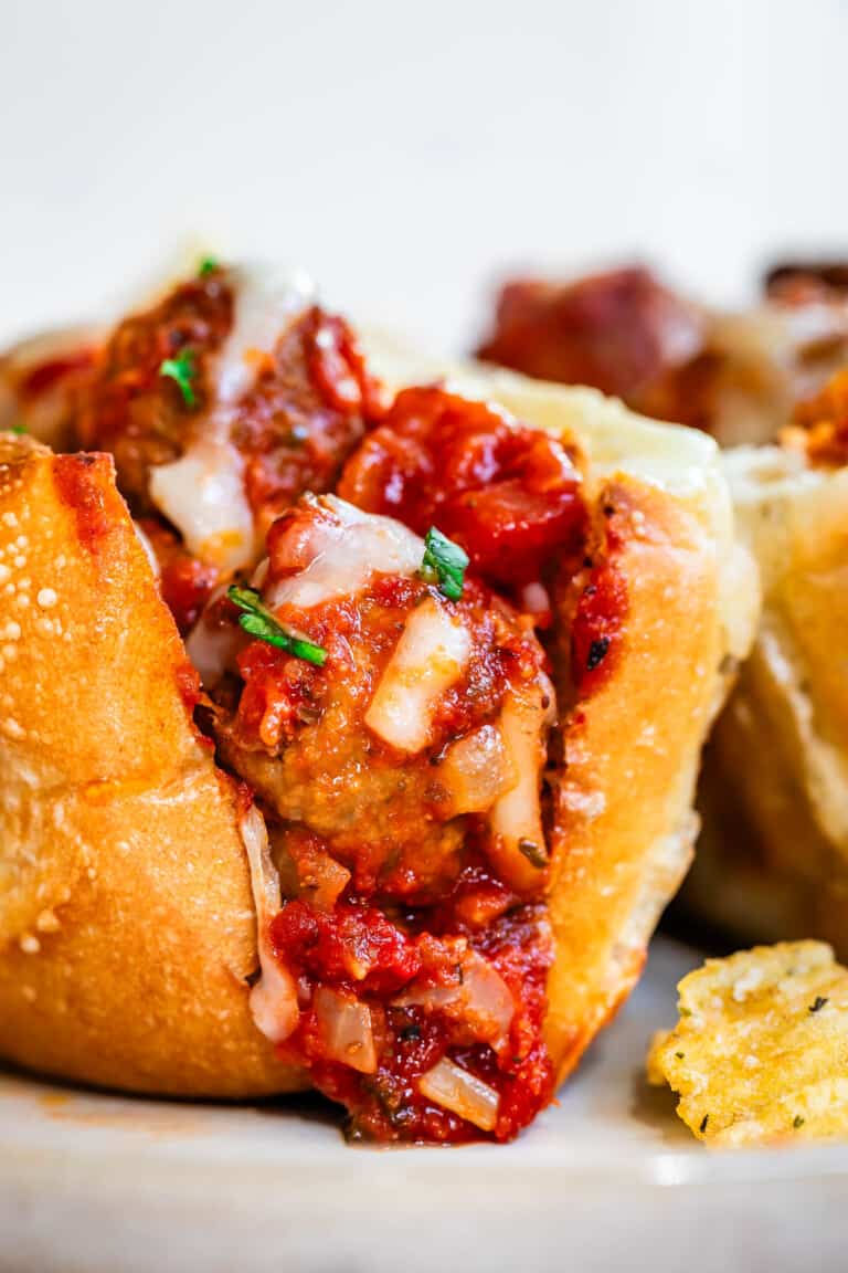 The BEST Cheesy Meatball Sub Recipe! - The Food Charlatan
