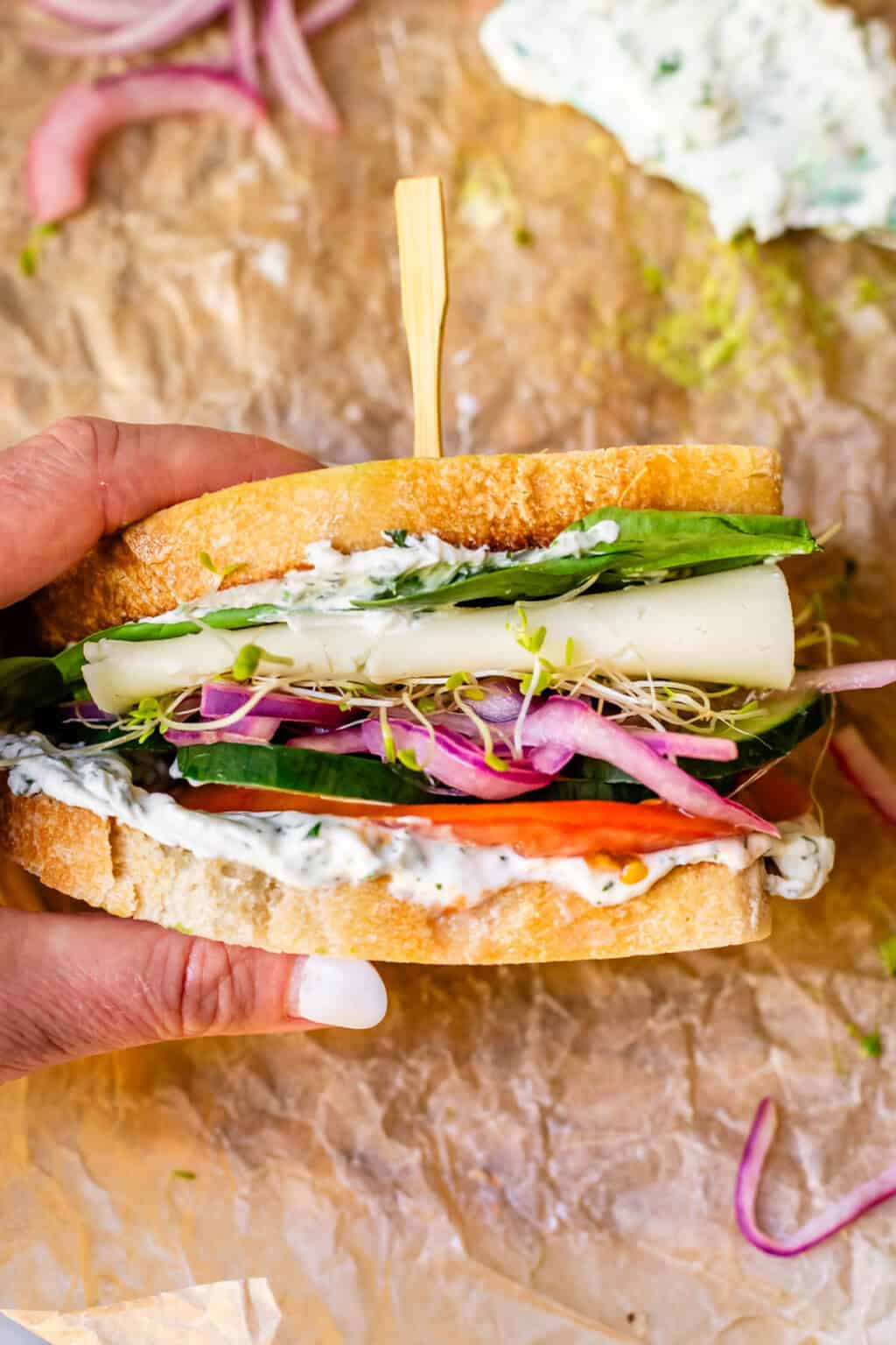 Laura's Fresh Veggie Sandwich - The Food Charlatan