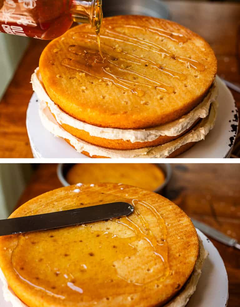 Cornbread Cake with Honey Frosting - The Food Charlatan