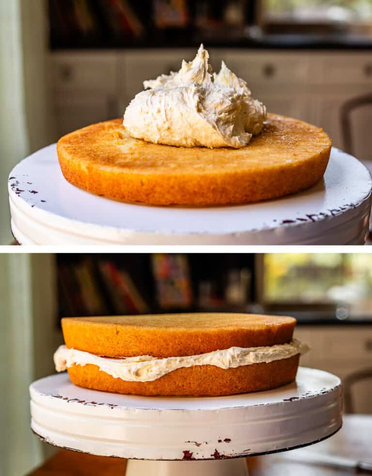 Cornbread Cake with Honey Frosting - The Food Charlatan