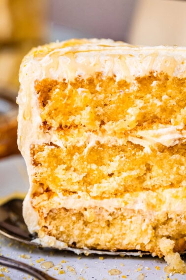 Cornbread Cake with Honey Frosting - The Food Charlatan