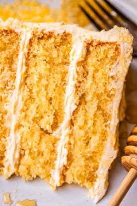 Cornbread Cake with Honey Frosting - The Food Charlatan