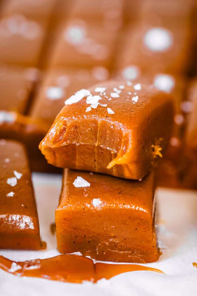 Soft Homemade Caramel Candy - The Food Charlatan