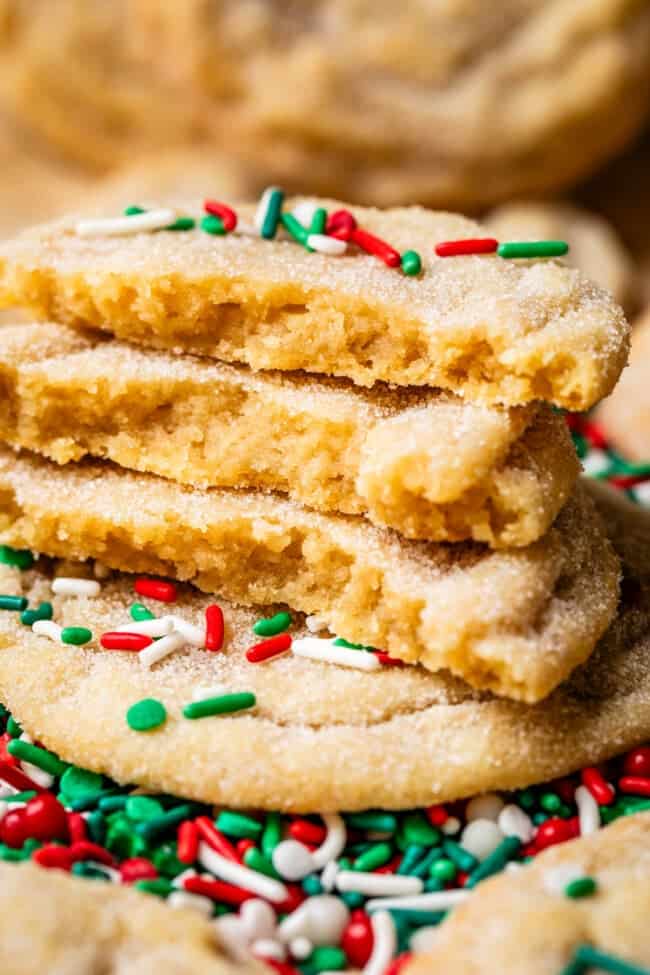 30-Minute Chewy Drop Sugar Cookies (No rolling!) - The Food Charlatan