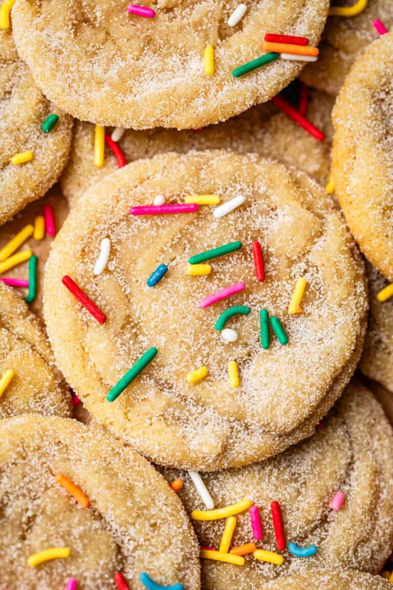 30-Minute Chewy Drop Sugar Cookies (No rolling!) - The Food Charlatan